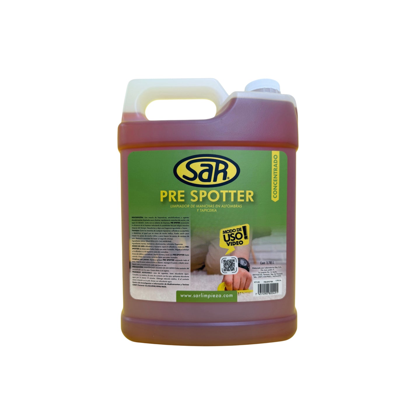 Pre Spotter: Quita manchas de telas y alfombras. – SAR Limpieza